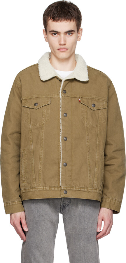Levi's Tan Button Jacket - ShopStyle