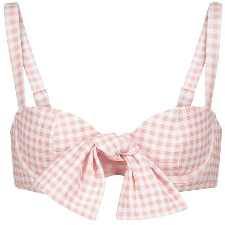 Alexandra Miro Exclusive to Mytheresa â" Clara gingham bikini top ...