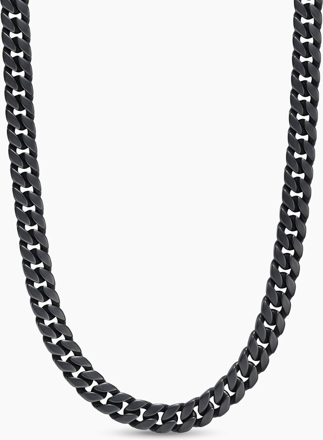 David Yurman Curb Chain Necklace in Black Titanium | Men's | Size 20 IN ...