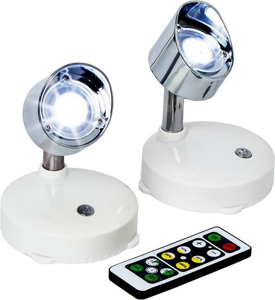 The Lakeside Collection Set of 2 Remote-Controlled Spotlights ...