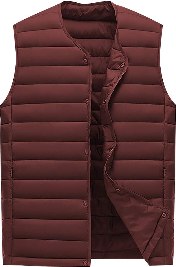 Peuignao Down Gilet Men Down Vest Men Padded Gilet Body Warmer Mens ...