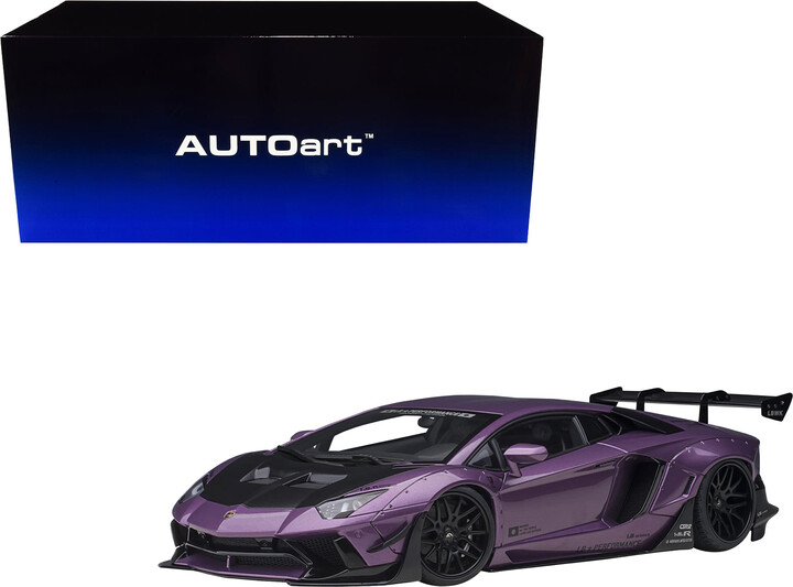Diecast Model Autoart Lamborghini Aventador Liberty Walk LB-Works Viola ...