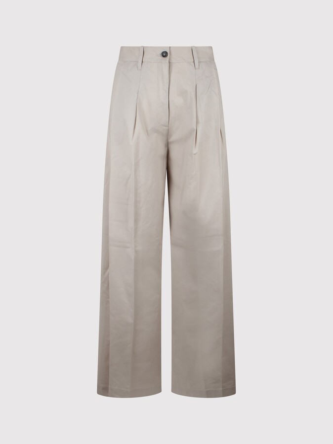 Nine In The Morning Petra Chino Over 2 Pences Trousers - ShopStyle Wide ...