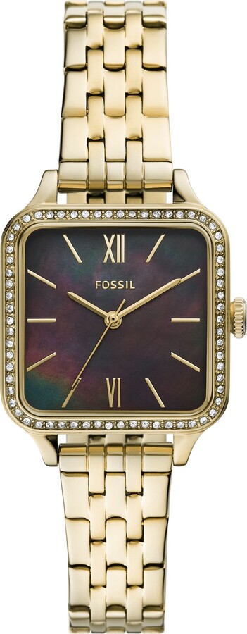 Fossil Women's Colleen Three-Hand, Gold-Tone Stainless Steel Watch ...