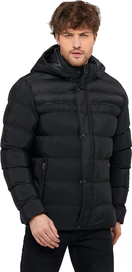 TVIANS Winter Coats Mens - Weight Hooded Coat Padded Men's Puffer ...