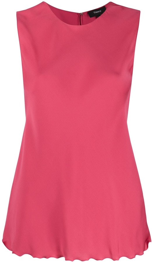 Theory Ruffled Shell top - ShopStyle