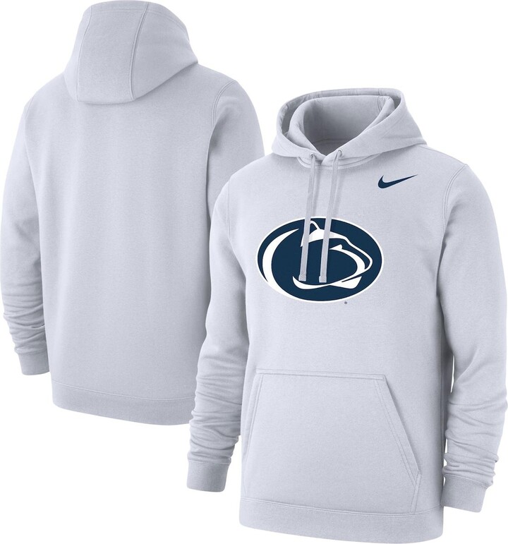 Nike Men's White Penn State Nittany Lions Logo Club Pullover Hoodie ...