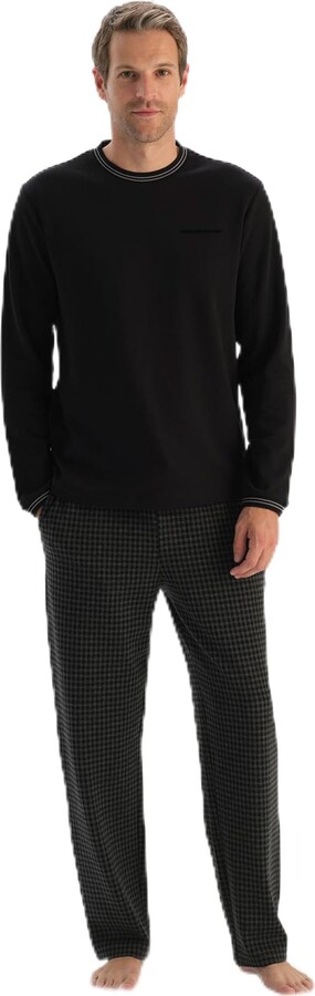 Dagi Men's Crew Neck Long Sleeve Six Patterned Pajama Set - ShopStyle ...