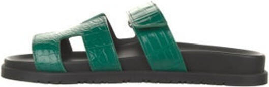 Hermes Chypre Alligator Alligator Slides - ShopStyle Sandals