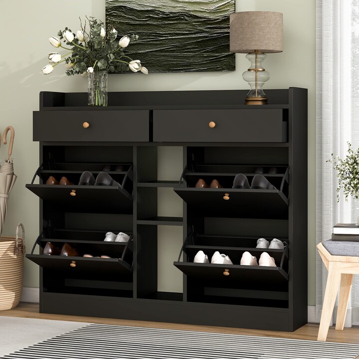 howcool Shoe Cabinet with 4 Flip Drawers - ShopStyle