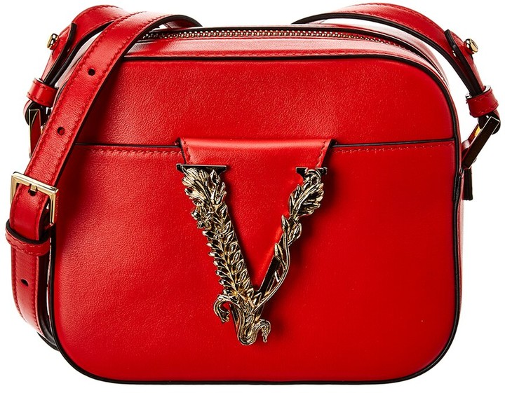 Versace Mini Virtus Leather Shoulder Bag - ShopStyle