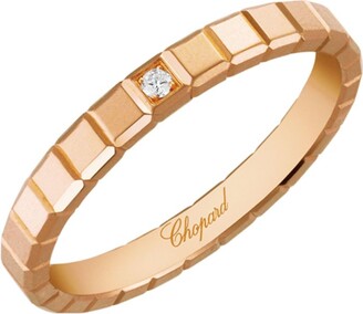 Chopard 18kt yellow gold Ice Cube diamond ring - ShopStyle