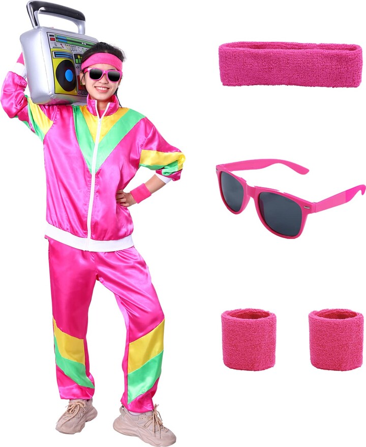 Alaiyaky 80s Outfit Women's 80s Tracksuit - ShopStyle Tops