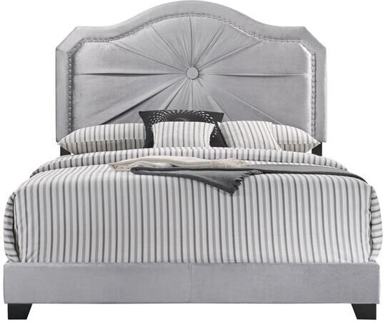 GEROJO Frankie Queen Bed with Luxurious Low Footboard and Fully Padded ...