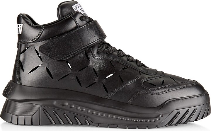 Versace Odissea Platform Leather Sneakers - ShopStyle