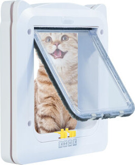 BBCPC 4-Way Locking Cat Door (12.7'' x 11'') - Weatherproof for Cats ...