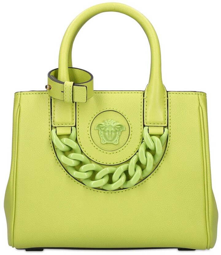Versace Mini Medusa leather tote bag w/ chain - ShopStyle