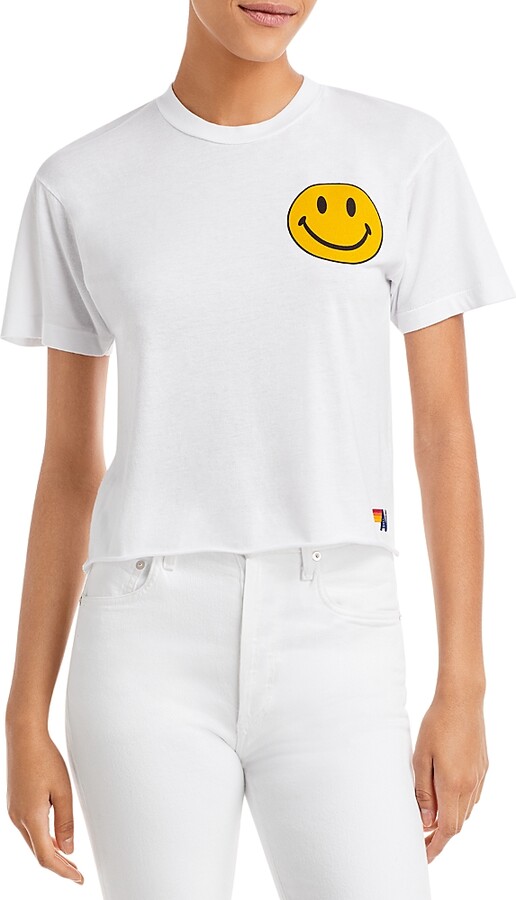 Aviator Nation Smiley Boyfriend Tee - ShopStyle Tops