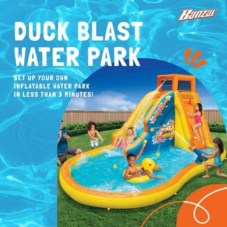 Banzai Duck Blast Water Park Outdoor Backyard Inflatable Slide with ...