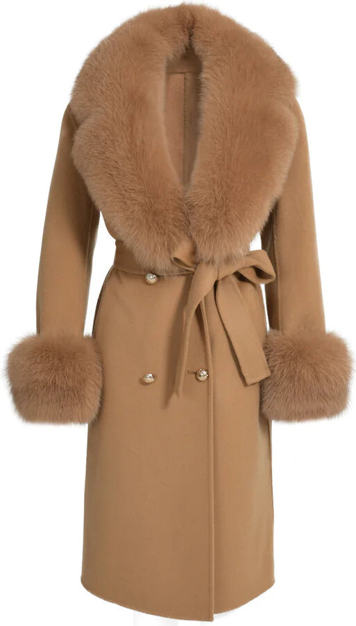 Wanan Touch Coat Chic Camel Mixed Cashmere - ShopStyle