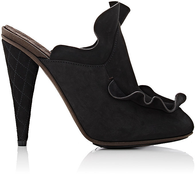 Fendi Women's Wave Suede Mules - ShopStyle