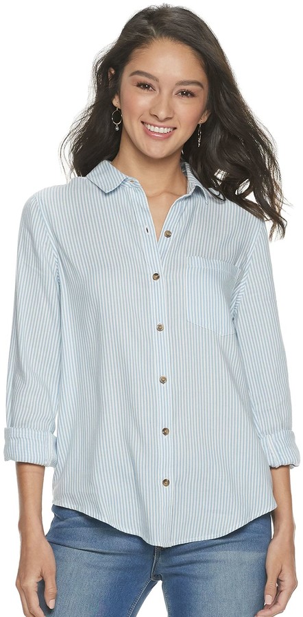 So Juniors' Button Down Shirt - ShopStyle Teen Girls' Tops