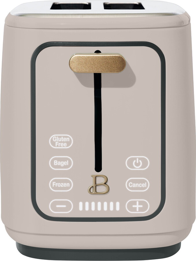 Beautiful 2 Slice Toaster with Touch-Activated Display, Porcini Taupe ...