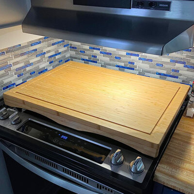 COOREL Stove Cover Board For Gas Stovetop,Raised Cutting Board With ...