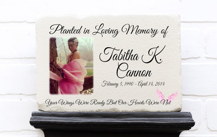 Etsy Custom Memorial Stone | Plaque Temporary Grave Marker Personalized ...