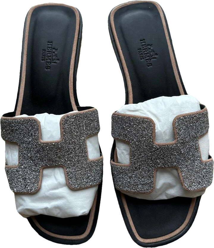 Hermes Oran leather sandal - ShopStyle