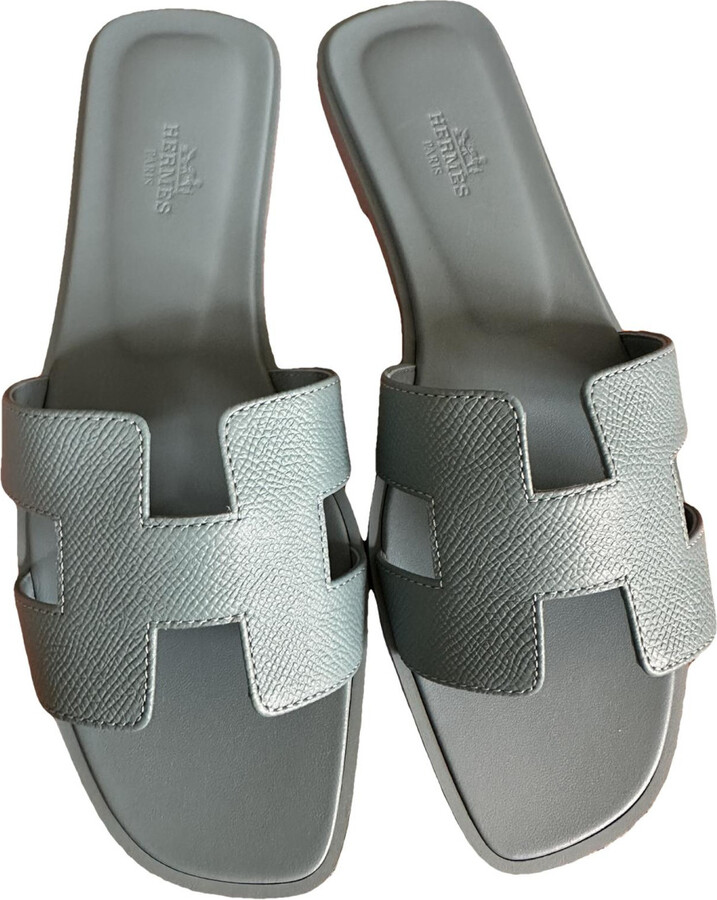Hermes Oran leather sandal - ShopStyle