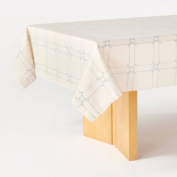 Threshold designed w/Studio McGee 60"x84" Windowpane Oiled Tablecloth ...