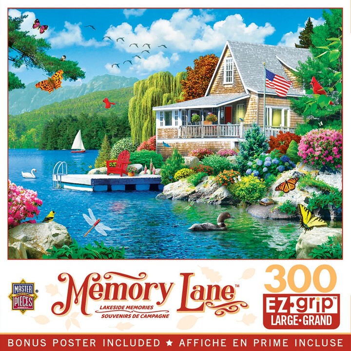 Masterpieces Memory Lane - Lakeside Memories 300 Piece Ez Grip Puzzle - ShopStyle