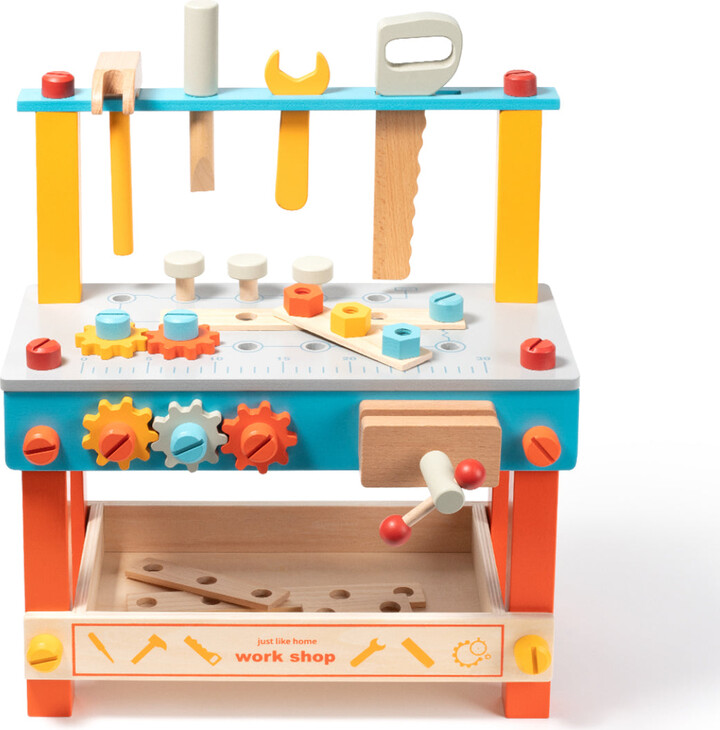 Simplie Fun Wooden Play Tool Workbench Set for Kids Toddlers ...