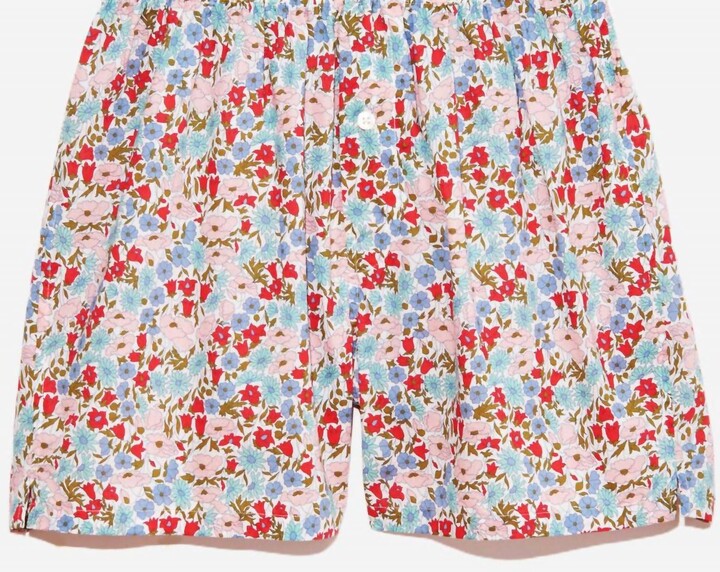 The Sleep Code Women's Ravi Liberty Print Boxer In Poppy/daisy Print ...