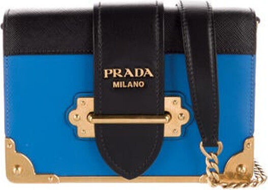 Prada Saffiano-Trimmed City Calf Cahier Bag - ShopStyle