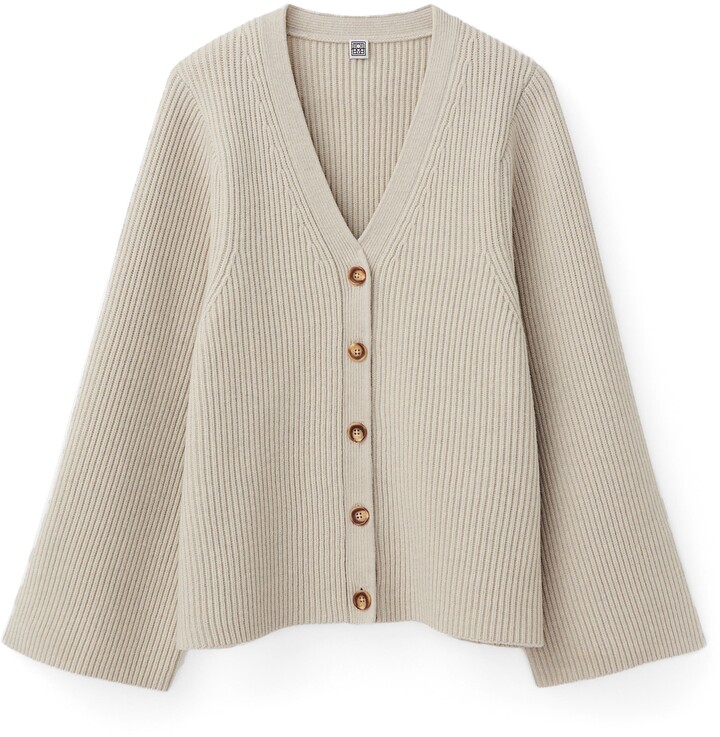 Totême V-Neck Rib Cardigan - ShopStyle
