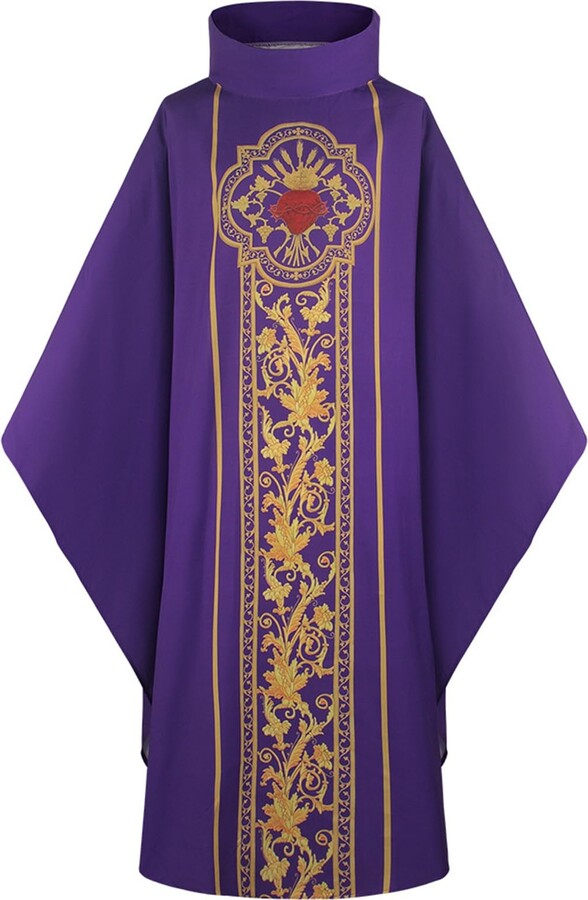 Duohropke Men's Clergy Priest Roman Celebrant Baptism Costume Vestment ...