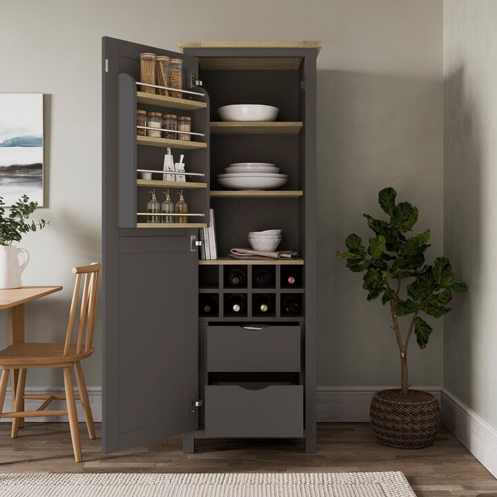 Dunelm Olney Compact Kitchen Larder Unit Charcoal - ShopStyle Display ...