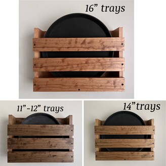 Etsy Restaurant Serving Trays Holder, Wall Mounted Tray Storage For ...