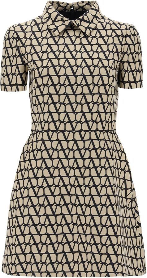 Valentino Garavani Toile Iconographe dress in Crepe Couture - ShopStyle