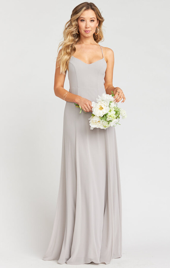 Show Me Your Mumu Godshaw Goddess Gown ~ Dove Grey Chiffon - ShopStyle ...