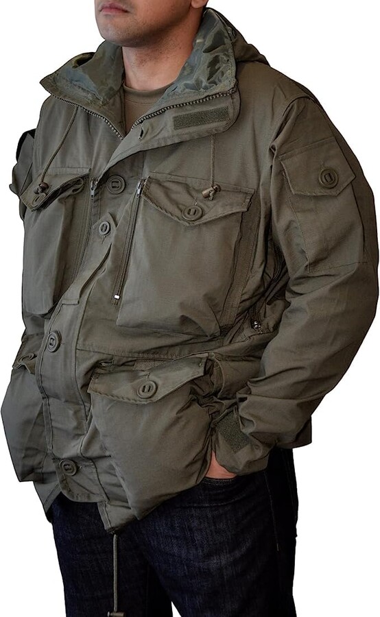 Kitpimp Mountain Recon Polycotton Ripstop Combat SAS Smock Jacket Olive ...