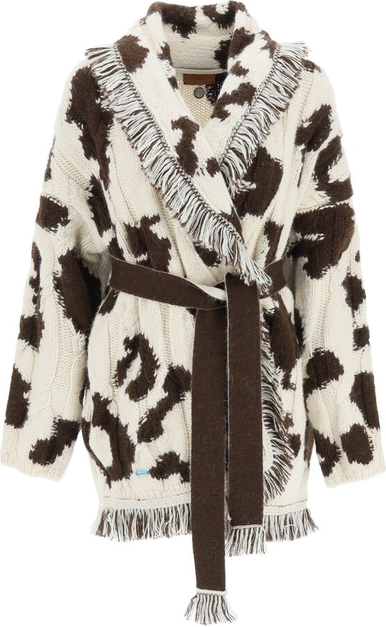 Alanui Spotted Wool And Alpaca Cardigan - ShopStyle