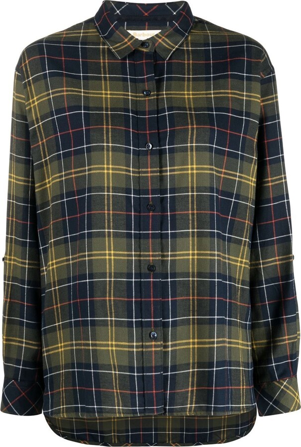 Barbour Tartan Check Pattern Shirt - ShopStyle Long Sleeve Tops