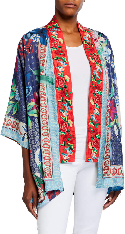Johnny Was Plus Size Coastal Reversible Silk Kimono - ShopStyle