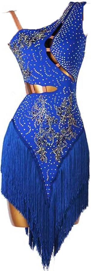 YDHTIZ Embroidery Latin Dress Hollow Ballroom Cha Cha Competition ...