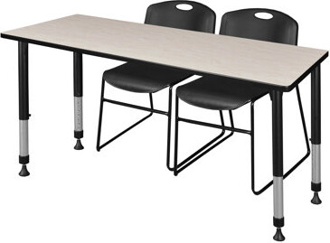 Regency Kee Adjustable Height Rectangular 2-Student Activity Table ...