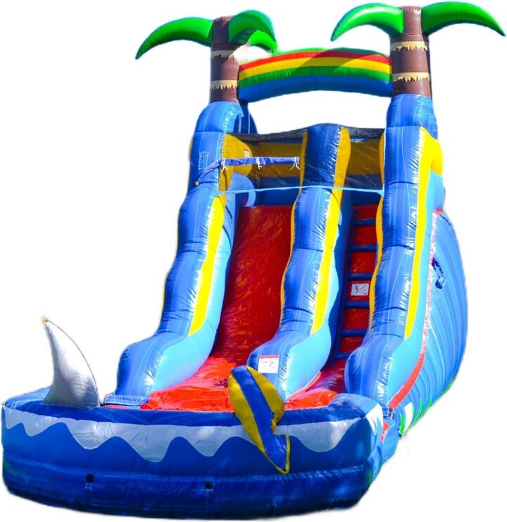Hero Kiddo HeroKiddo 15' Ocean Shark Commercial Grade Water Slide with ...
