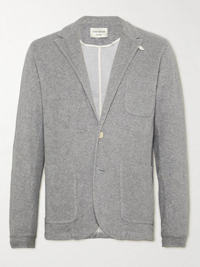 Oliver Spencer Unstructured Cotton-Blend Terry Blazer - ShopStyle